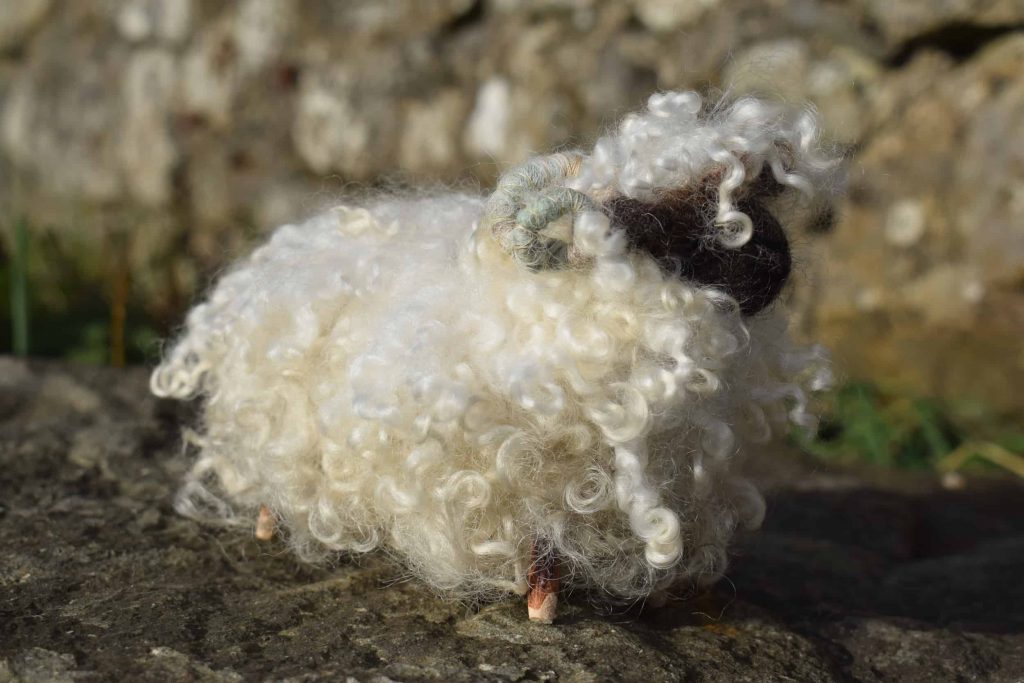 Handmade Sheep Needle Felt Wool Valais Blacknose Decoration Made in ...