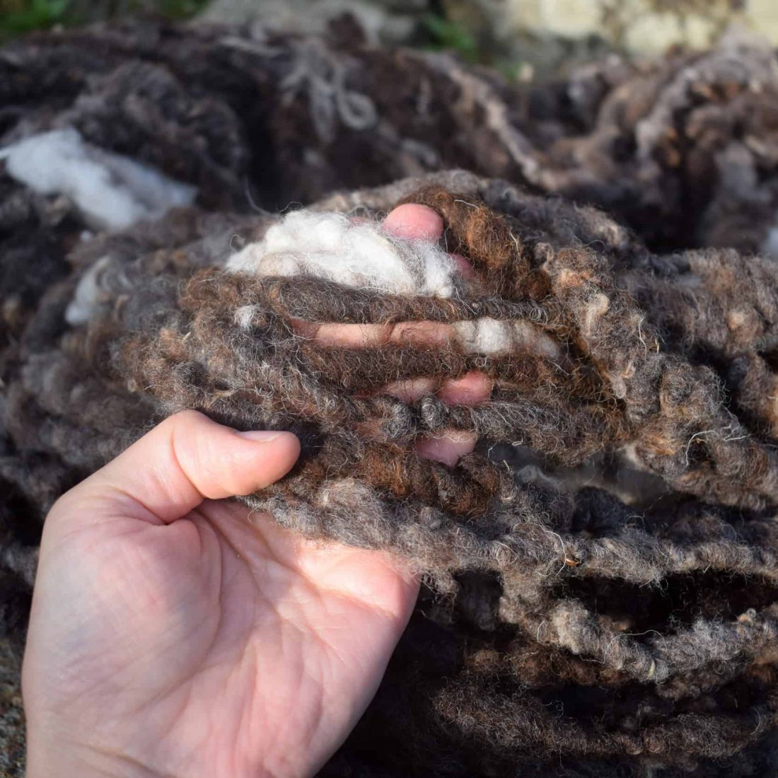 Handspun Wool Rug Yarn Weaving Super Thick Chunky Natural Undyed ...