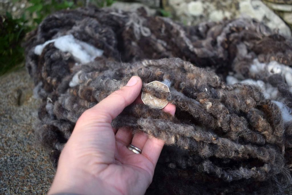 Handspun Wool Rug Yarn Weaving Super Thick Chunky Natural Undyed ...