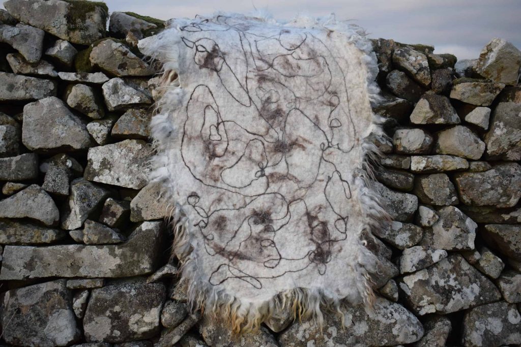 Felted Fleece Rug 'Dash' - Vegetarian Sheepskin Stunning Icelandic Wool ...