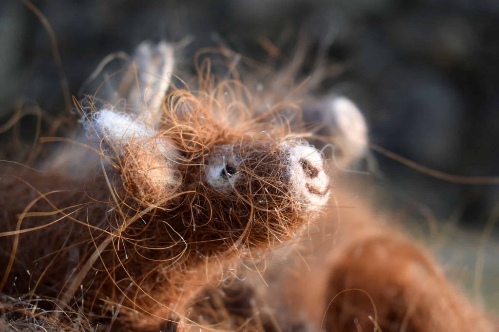 Needle Felted Wool Highland Cow Cute Hanging Decoration Made with ...