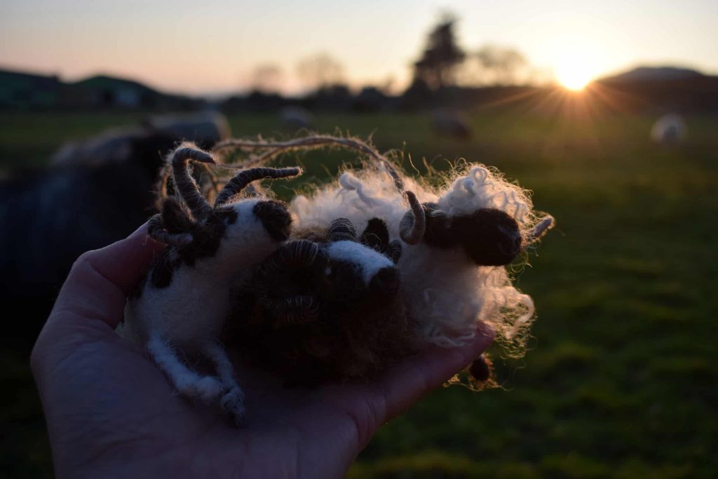 Handmade Valais Blacknose Sheep Decoration Gift - Natural Wool Sheep ...