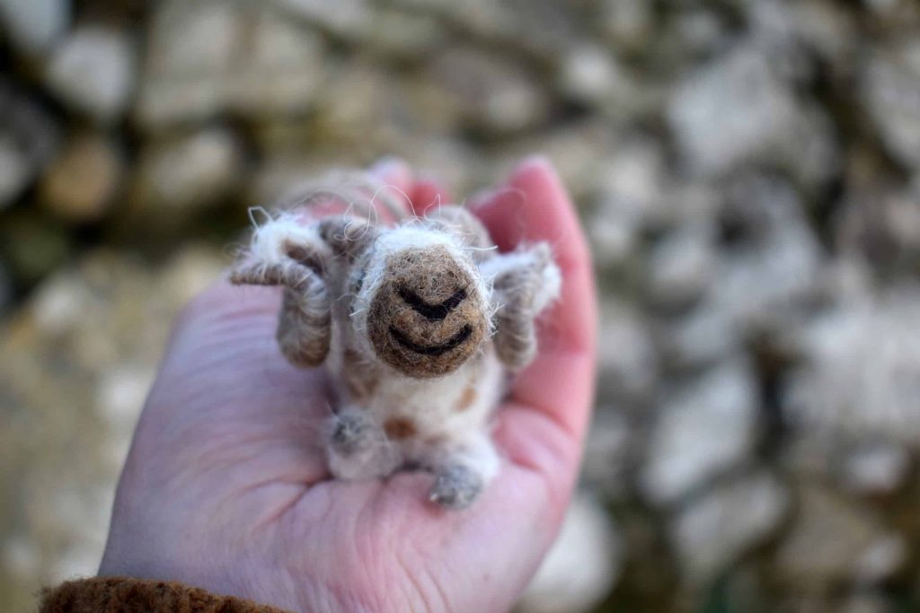 Handmade Welsh Mountain Ram Decoration Gift - Natural Wool Sheep Made ...